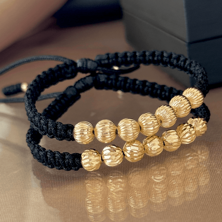 Manillas Artesanales. Balines en Oro Laminado 18k – Vibrantto Joyería